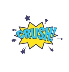 Crush Comic Speech Bubble Royalty Free Vector Image