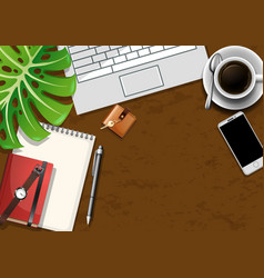 Top view table template Royalty Free Vector Image