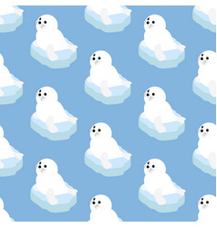 Seal seamless pattern Royalty Free Vector Image