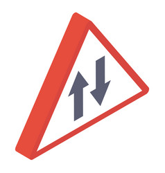 Two way road Royalty Free Vector Image - VectorStock