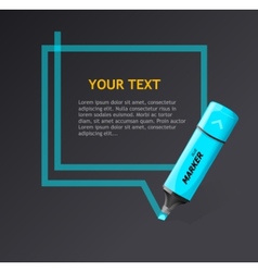 Marker text box Royalty Free Vector Image - VectorStock