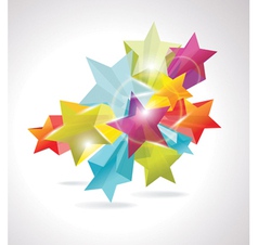 6 shiny stars Royalty Free Vector Image - VectorStock
