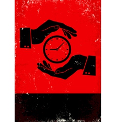 Hand with poster Royalty Free Vector Image - VectorStock