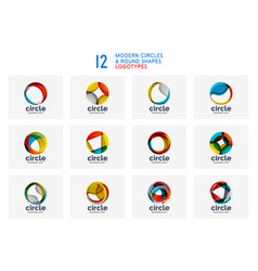 Set of abstract icons logo templates Royalty Free Vector