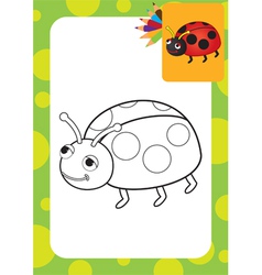 Butterfly and ladybug digital stamps Royalty Free Vector
