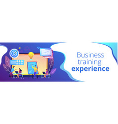 Business incubator concept banner header Vector Image
