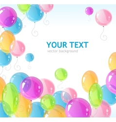 Birthday background with balloons Royalty Free Vector Image