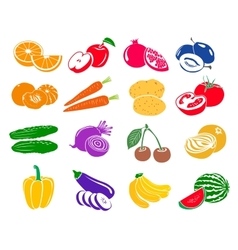 Educational cartoon numbers set with food objects Vector Image