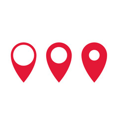 Location pin red gps navigation icon Royalty Free Vector