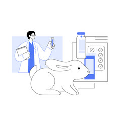 Animal testing of medicines abstract concept Vector Image