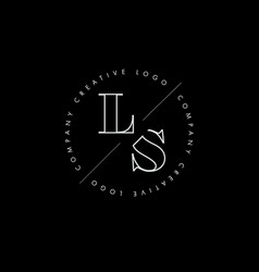 Ls modern letter logo design with swoosh Vector Image