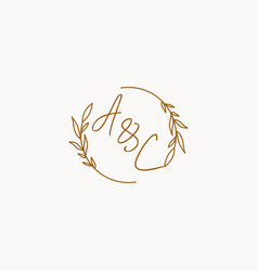 Ac initial wedding monogram logo Royalty Free Vector Image