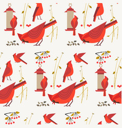 Seamless seagulls pattern creative nautical Vector Image