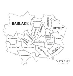 Modern map - lancashire county with districts Vector Image