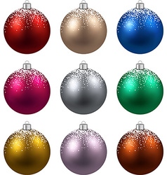 Winter holiday with christmas balls Royalty Free Vector