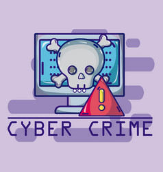 Cyber crime cartoons concept Royalty Free Vector Image