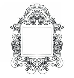 Baroque mirror frame Royalty Free Vector Image