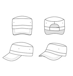 Outline cap Royalty Free Vector Image - VectorStock