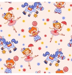 Seamless kids circus background pattern in Vector Image