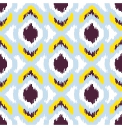 Colorful fabric ikat diamond seamless pattern Vector Image
