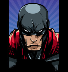 Superheroine portrait ray light Royalty Free Vector Image