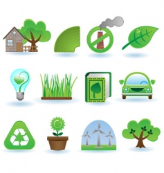 Environment icon set Royalty Free Vector Image