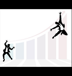 Businessman development jump Royalty Free Vector Image
