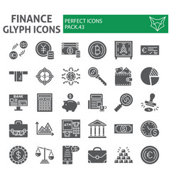 Finance line icon set business symbols collection Vector Image