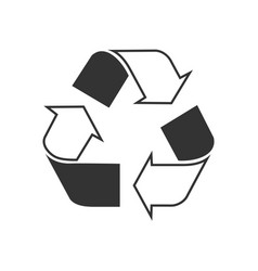 Recycling logo icon recycled black sign isolated Vector Image