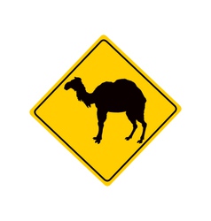 Wild pig warning sign Royalty Free Vector Image