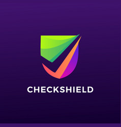 Check shield secure security antivirus verified Vector Image