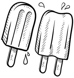 Doodle popsicle Royalty Free Vector Image - VectorStock