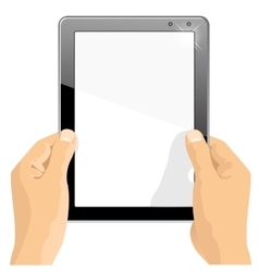 3d realistic hands holding smartphone mock Vector Image