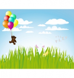 Isolated balloon cart Royalty Free Vector Image