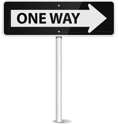 One way vintage rusty metal sign Royalty Free Vector Image