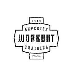 Gym club fitness and workout badges Royalty Free Vector