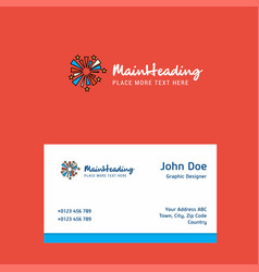 Fireworks logo design with business card template Vector Image