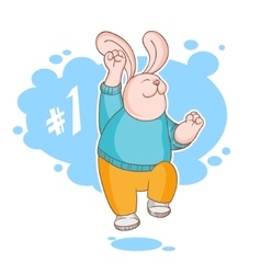 Cute rabbit cartoon Royalty Free Vector Image - VectorStock