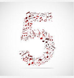 Music background notes heart Royalty Free Vector Image