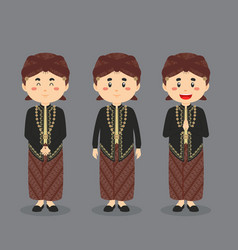 Character west java wearing traditional dress Vector Image