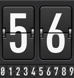 Mechanical Scoreboard Numbers Royalty Free Vector Image