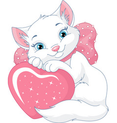 White cat Royalty Free Vector Image - VectorStock