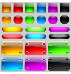 Glossy buttons Royalty Free Vector Image - VectorStock