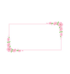 Floral botanical frame template rectangular Vector Image