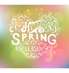 Hello March postcard card invitation flyer banner Vector Image