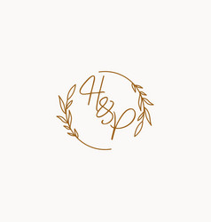 Hp initial wedding monogram logo Royalty Free Vector Image