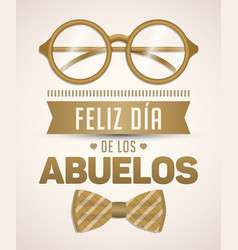 Happy grandparents day spanish text Royalty Free Vector
