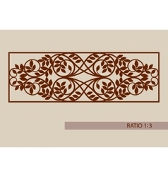 Template for cutting decorative panel Royalty Free Vector