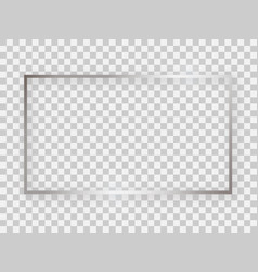 Silver shiny rectangular frame Royalty Free Vector Image