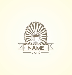Take away concept coffee logo Royalty Free Vector Image